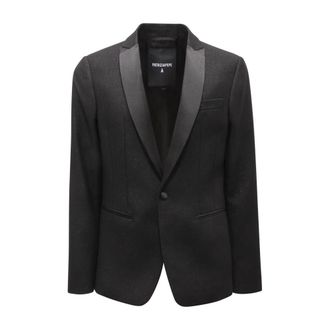 Patrizia Pepe Lurex Jacke Shiny Black - - Jackets - Herren - Schwarzk - M