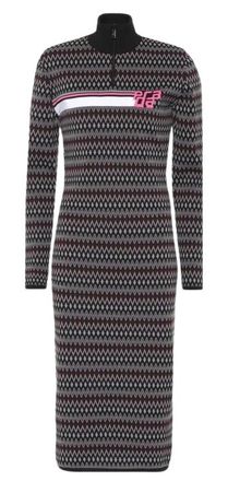 Prada Chevron Jacquard Knit Dress Size S