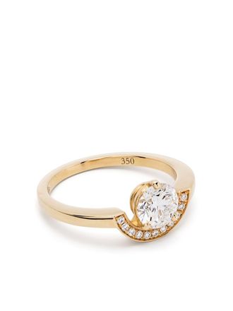 Loyal.e Paris bague en or jaune 18ct recycl&eacute; pav&eacute;e de diamants