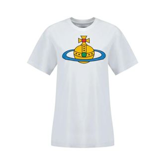 Vivienne Westwood Oversized Orb Classic T-Shirt - - Tops - Damen - Wei&szlig; - L