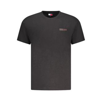 Tommy Hilfiger Schwarzes Baumwoll Herren T-Shirt - - Tops - Herren - Schwarzk - S