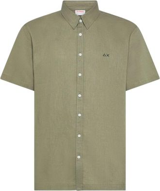 Sun 68 Homme, Chemises, Vert, Taille: 2XL Short Sleeve Shirt