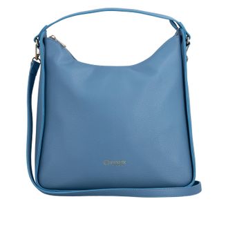 Remonte Hobo REMONTE, Damen, Gr. B/H/T: 32cm x 33cm x 10,5cm, jeansblau, Lederimitat, unifarben, Taschen Hobo, Handtasche, Schultertasche mit abnehmbarem Umh&auml;