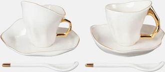 Seletti Set Meltdown aus zwei Espressotassen, Untertassen und Löffeln by JordanLuca