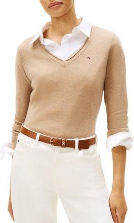 Tommy Hilfiger Wollpullover in Beige