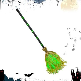 Generic Fliegender Halloween-Besen, der sich bewegt, gruseliger Besen mit Bewegung f&uuml;r Partys, Halloween-Dekorationen mit Sound und Lichtern f&uuml;r den Au&szlig;enbere