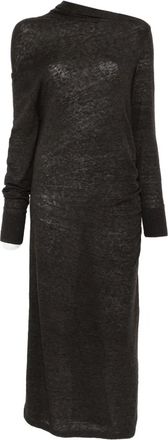 SOEUR Drapiertes Gisele Midikleid - Braun