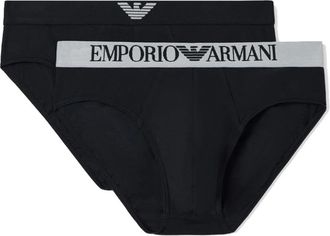Emporio Armani Homme, Sous-v&ecirc;tements, Noir, Taille: L Lot de deux slips Endurance Logo