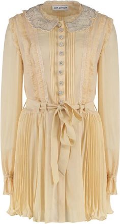 Self Portrait Damen, Kleider, Beige, SGr&ouml;&szlig;e