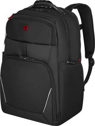 Wenger Meteor Laptop-Rucksack mit Tabletfach, Notebook bis 17 Zoll, 30 l, Damen Herren, Business Uni Schule Reisen, Schwarz, 653188