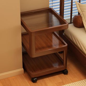 Generic 3-stöckiger Nachtschrank Mit Offenem Regal, S-förmiger Nachttisch Für Kleine Räume, Moderner Sofa-Beistelltisch Für Wohnzimmer, Schlafzimmer, Büro(30c