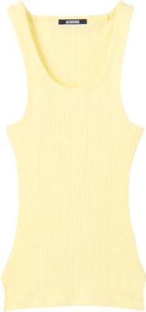 Jacquemus Femme, Tops, Jaune, Taille: 42 FR Rond Carr&eacute; Tank Top
