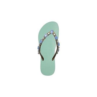 UZURII | Copa Cabana Blue - Mintgroen | Tongs pour femme | Sandales confortables et &eacute;l&eacute;gantes faites &agrave; la main | Pour int&eacute;rieur et ext&eacute;rieur 41/42