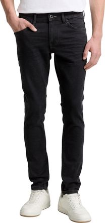 Tom Tailor Herren 1047959 TTTROY Slim Jeans mit Stretch, 10245-Clean Rinsed Black Denim, 36W / 30L