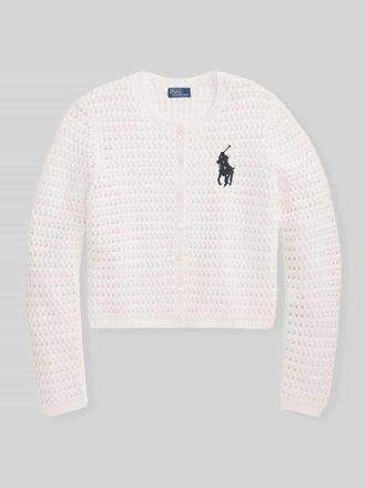 Polo Ralph Lauren Cropped Strickjacke aus reiner Baumwolle
