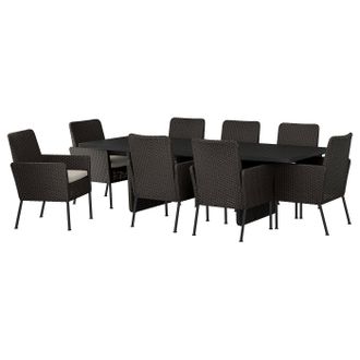 IKEA VITTSK&Auml;R Tisch und 8 St&uuml;hle