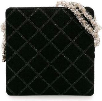Chanel Sac bandouli&egrave;re en tweed Pre-owned - Femme - Pre-owned - Noir - Taille: ONE Size
