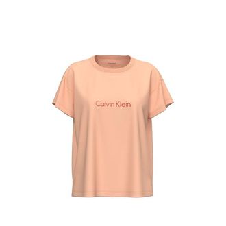 Calvin Klein T-shirt broderie marque en coton m&eacute;lang&eacute;