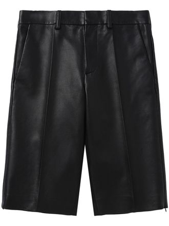 Helmut Lang Shorts aus Faux-Leder - Schwarz