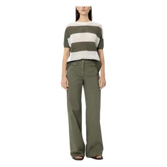 Luisa Cerano Mesh-Strickoberteil mit Streifenmuster - - Knitwear - Damen - Mehrfarbig - L