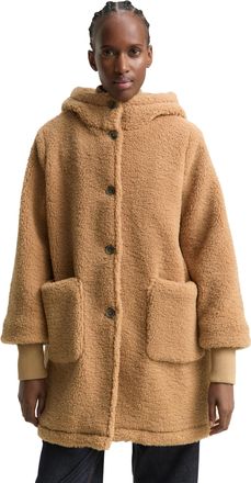 Tom Tailor Damen 1047541 Mantel aus Teddyfell, 38360-Cozy Camel Brown, S