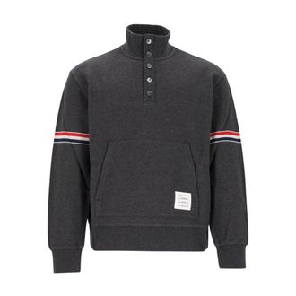 Thom Browne Piqu&eacute; Sweatshirt - - Sweatshirts & Hoodies - Herren - Grau - S