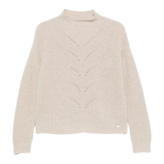 Herno Strickpullover mit hohem Kragen - - Knitwear - Damen - Beige - L