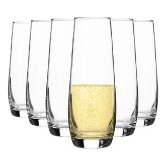 Argon Tableware Corto Stemless Champagnerfl&ouml;ten - 230ml - Pack Von 6 - Klar