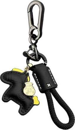 Generico Jvjggag Horse Keychain - Leather Car Charm for School | PU Leather with Alloy Ring, Rope Accent, Fashion Pendant Accessory, Decorative Bag Ornament, B