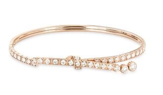 Chanel Chane Rose Gold Diamond Set Ruban Bracelet Size S