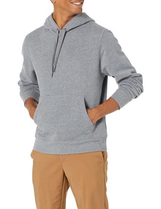 Amazon Essentials Herren Pullover-Sweatshirt Mit Kapuze, In Gro&szlig; Und Schwer Erh&auml;ltlich, Grau Meliert, XL