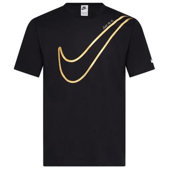 Nike Just Do It T Shirt Mens Swoosh Tee Crew Neck Short Sleeve T Shirt Black DR9275 010 New (XX-Large)