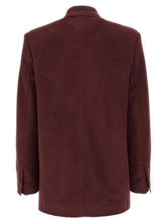 Etro Womens Bordeaux Wool Blazer Clothing