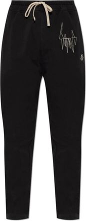 Rick Owens unisex, Pantalons, Noir, Taille: M Cotton Track Pants
