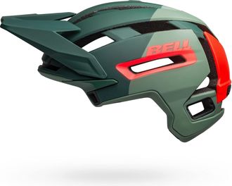 Bell Bell Herren Super Air R MIPS Fahrradhelm MTB, Matte/Gloss Green/Infrared, S | 52-56cm