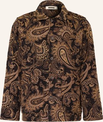 Woodbird Woodbird Jacquard-Overjacket braun
