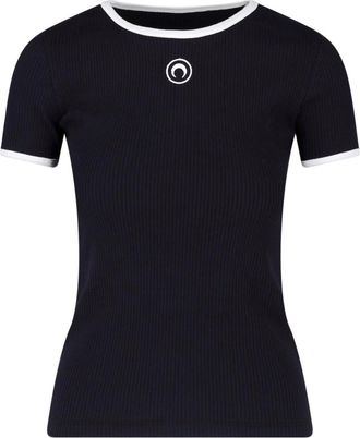 Marine Serre T-Shirt Mit Logo Moon