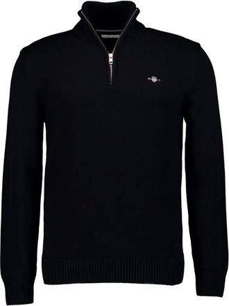 GANT Herren Pullover schwarz Baumwolle unifarben