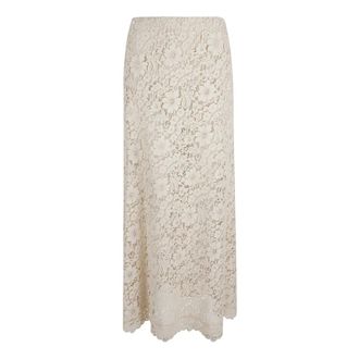 Crida Milano Femme, Jupes, Beige, Taille: 38/40 FR Nizza Long Skirt