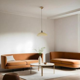 Opviq Elegant Gold Chandelier, Metal Body, 30 cm Diameter, 70 cm Adjustable Height, E27 Socket, Max 40W, IP20 | Perfect for Modern Living Spaces