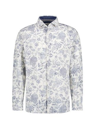 Fil Noir Herren Hemd blau gebl&uuml;mt