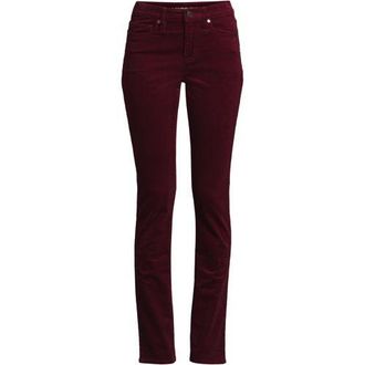 Lands End Straight Fit Cordhose Mid Waist, Damen, Größe:54 81 plus, Rot, Baumwoll-Mischung, by Lands End