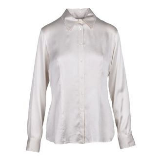 Antonelli Femme, Blouses et Chemises, Blanc, Taille: 36 FR Camicia in Satin