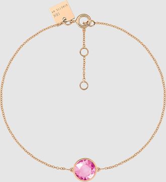 Ginette NY Bracelet Ever Mini Disc Corindon Or Rose