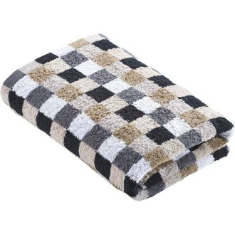 Caw&Ouml; Duschtuch Lifestyle Karo 7047 kiesel - 37 Gr&ouml;&szlig;e 70 x 140