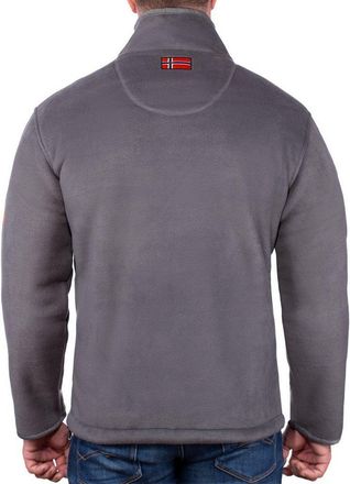 Geographical Norway Fleecejacke Herren Outdoor Jacke bausine Sportliches Design mit bestickten Details auf Brust und Arm