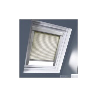 Mad&eacute;co MADECO T&uuml;r Store Dachfenster Plissee kompatibel Velux, beige, M08 (largeur : 61cm - hauteur : 116cm)
