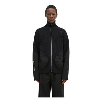 A.A. Spectrum Saxon Rippstrick-Rei&szlig;verschluss-Strickjacke - - Knitwear - Herren - Schwarzk - S