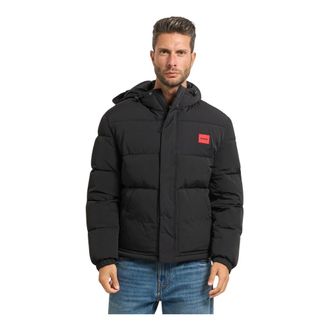 HUGO BOSS Homme, Vestes, Noir, Taille: XL Veste noire pour homme avec col cor&eacute;en