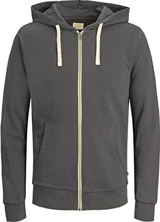 Jack & Jones JJEHOLMEN Sweat à Capuche zippé pour Homme, Asphalt/REG FIT, XXXL